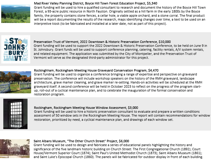 Eleven Vermont communities to benefit from certified local government ...