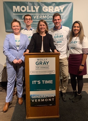 Democratic Candidate for Vermont Lieutenant Governor Molly Gray ...