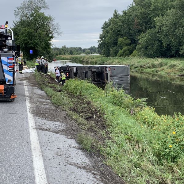 VSP: Truck goes into river off Route 78 in Swanton | Vermont Business ...